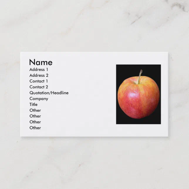 Apple Business Card | Zazzle