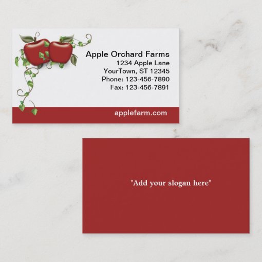 Apple Business Card Personalized | Zazzle