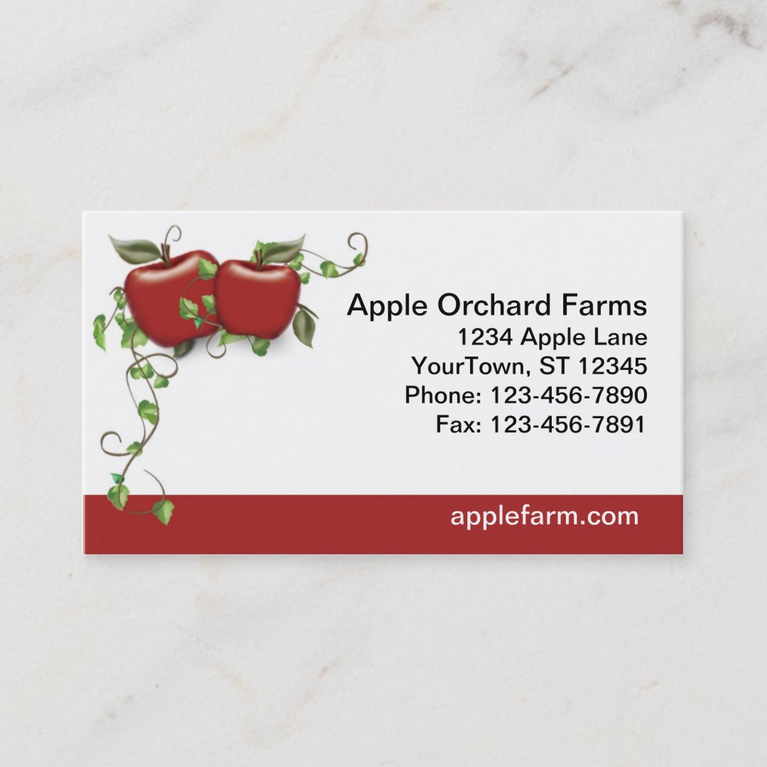 Apple Business Card Personalized | Zazzle