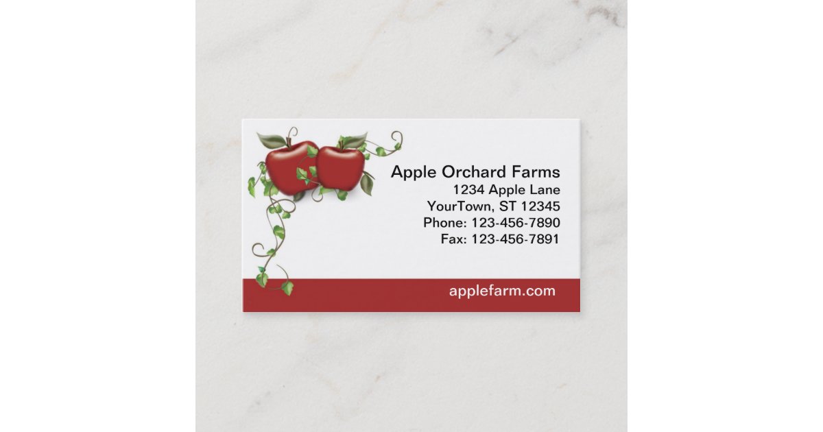 Apple Business Card Personalized | Zazzle