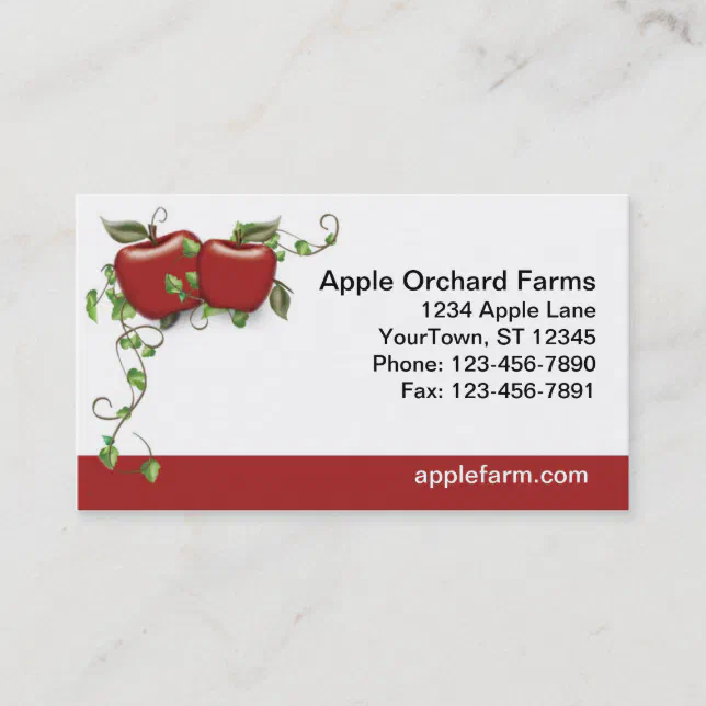Apple Business Card Personalized | Zazzle