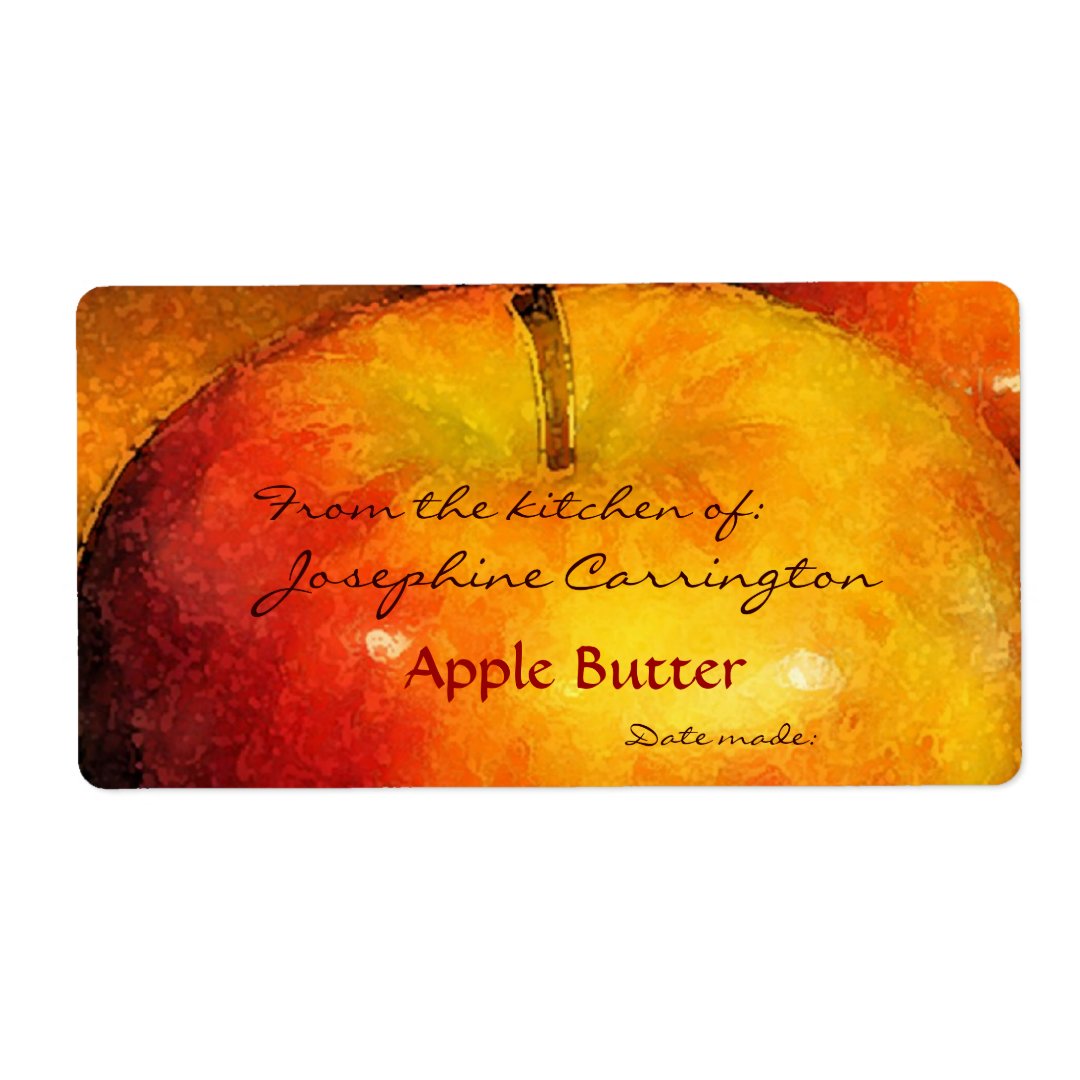 Apple Butter Canning Labels | Zazzle