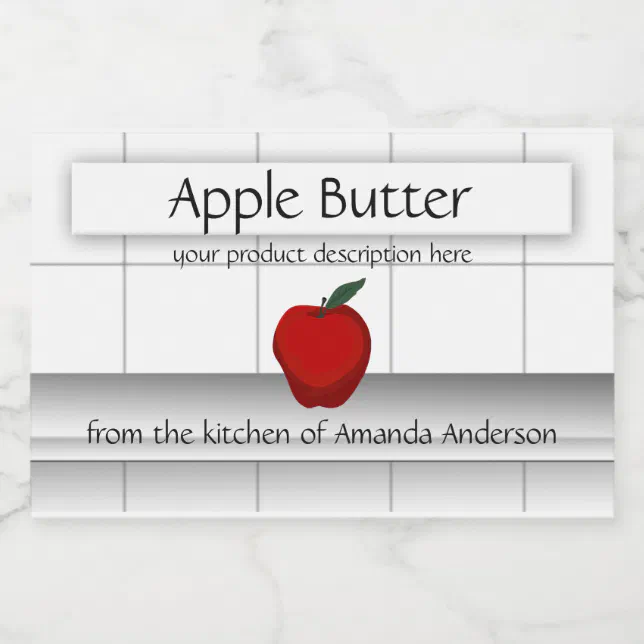 Apple Butter Kitchen Tiles 3x2 Product Label | Zazzle