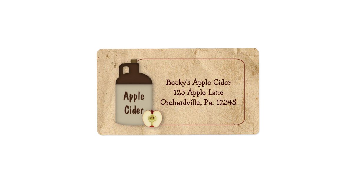 Apple Cider Business Label | Zazzle