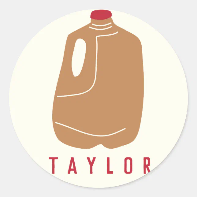 Apple Cider Jug Illustration Classic Round Sticker | Zazzle