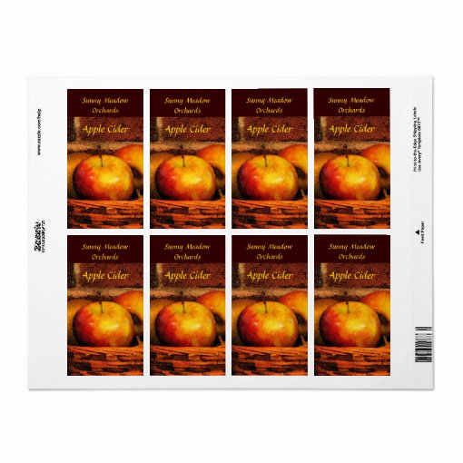 Apple Cider Labels | Zazzle
