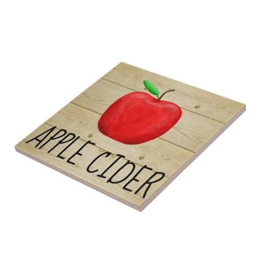Apple Cider Red Apple Ceramic Tile | Zazzle