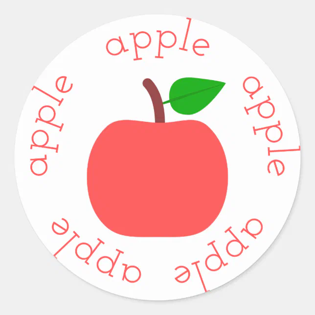 Apple Classic Round Sticker | Zazzle
