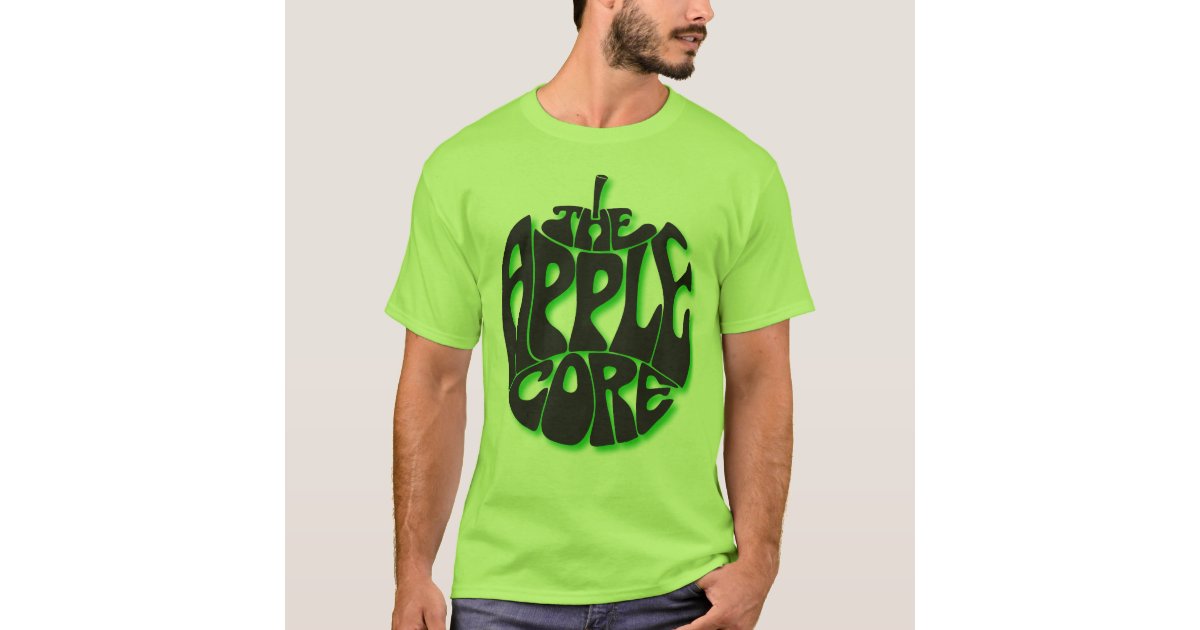 Apple Core Lime Green Men's Large T-shirt | Zazzle