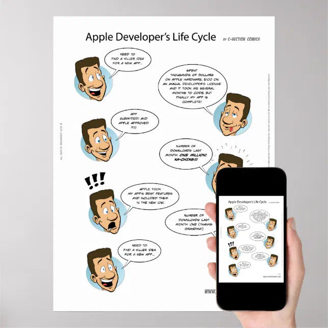 Apple Developer's Life Cycle Poster | Zazzle