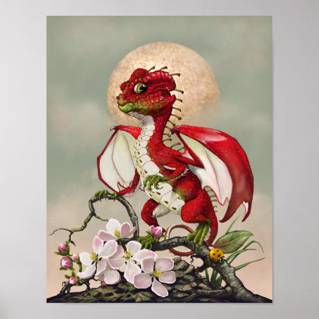 Apple Dragon 11x14 (4x6 and up) Poster | Zazzle