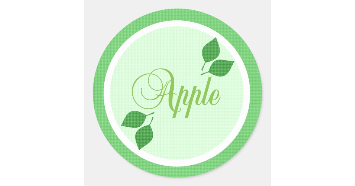 Apple Fruit Label Sticker | Zazzle