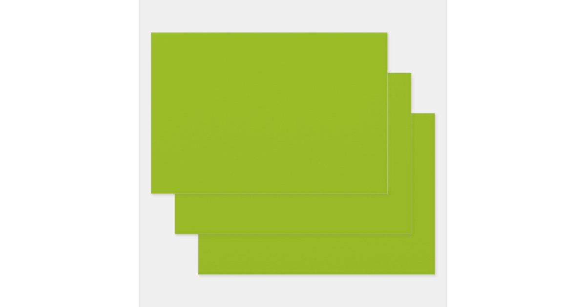 Apple green (solid color) wrapping paper sheets | Zazzle