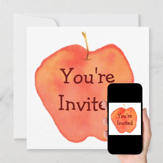 Apple Invitation | Zazzle