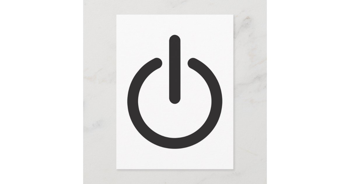 Apple mac Power button Postcard | Zazzle