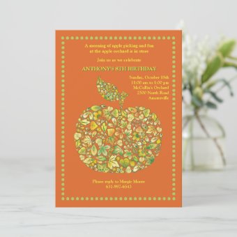 Apple Marquee Invitation | Zazzle