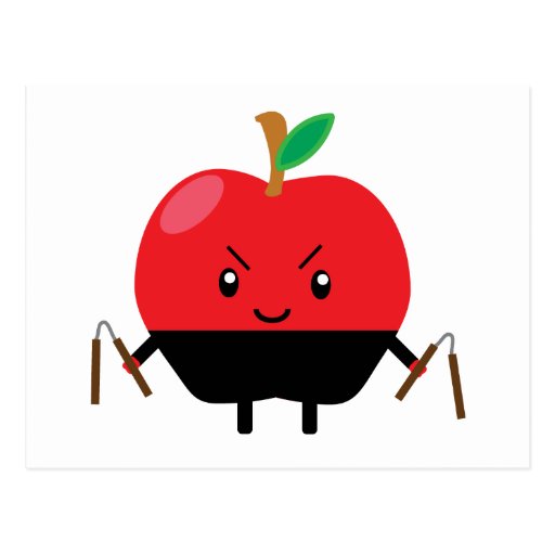 Apple Ninja Postcard | Zazzle