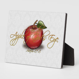Apple of God's Eye, Christian Plaque | Zazzle