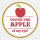 Apple of My Eye Fruit Valentine Classic Round Sticker | Zazzle
