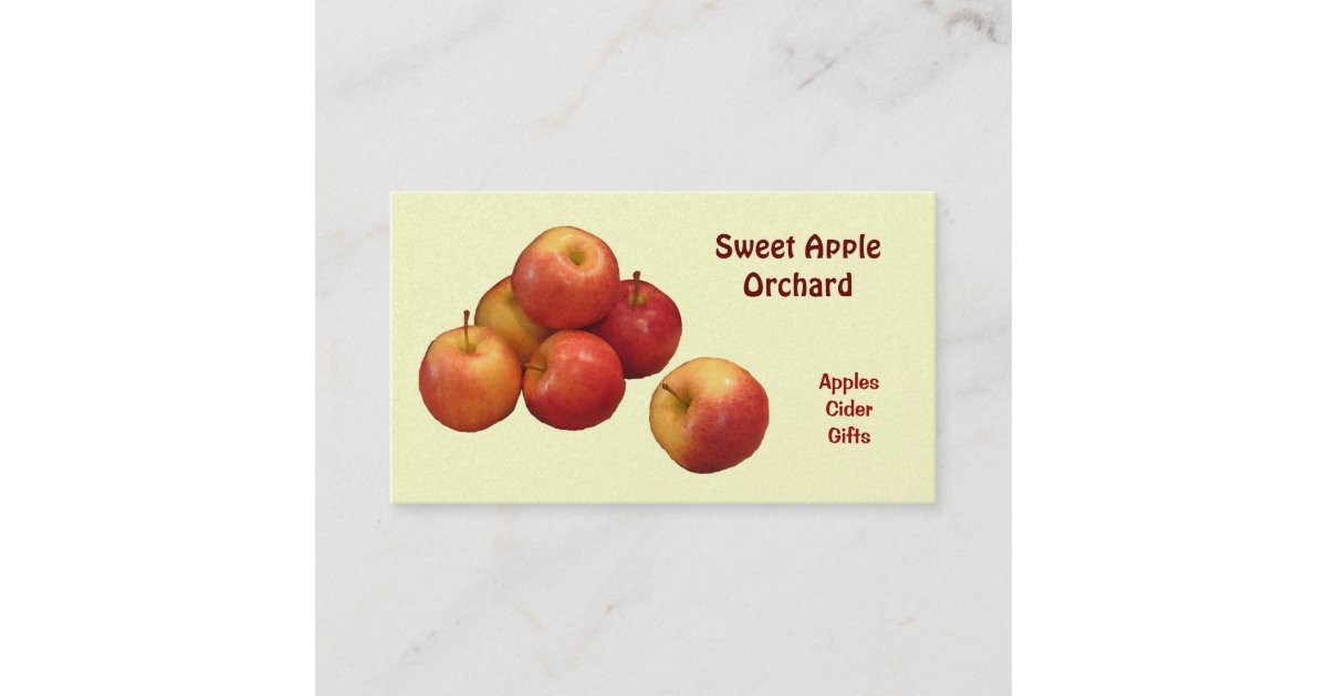 Apple Orchard Business Card | Zazzle