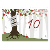 Apple Orchard Wedding Table Number Card | Zazzle