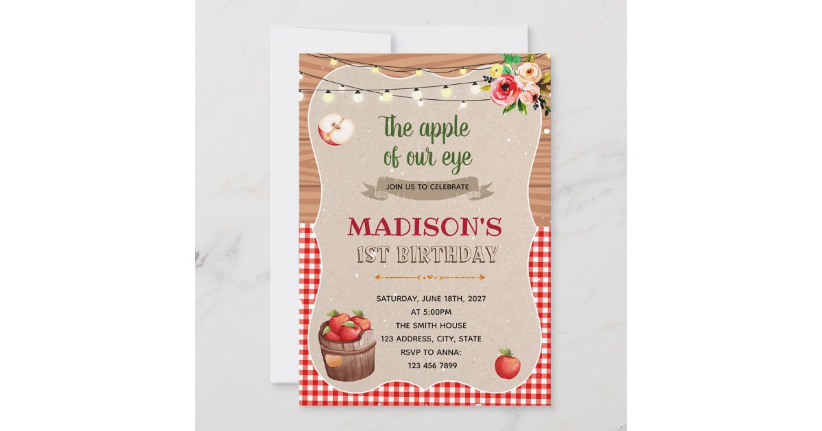 Apple party invitation | Zazzle