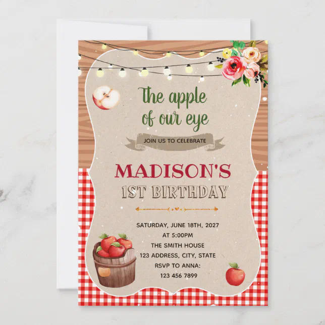 Apple party invitation | Zazzle