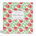 Apple Pattern Personalized Teacher 3 Ring Binder | Zazzle
