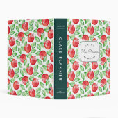 Apple Pattern Personalized Teacher Mini Binder | Zazzle