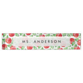 Apple Pattern Personalized Teacher Name Plate | Zazzle