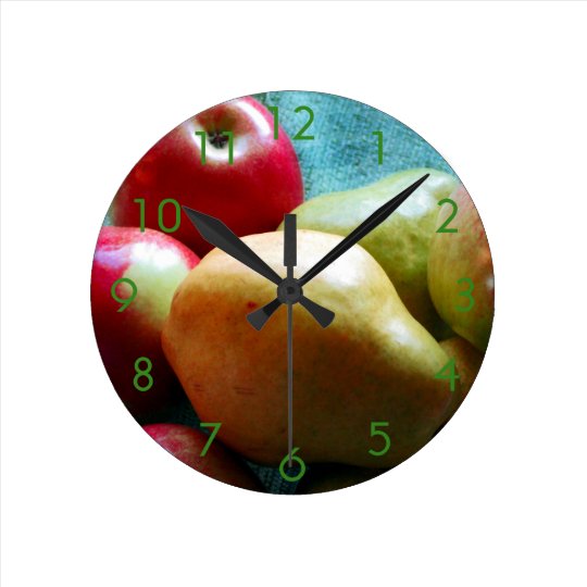 Apple Pear Delight Wall Clock | Zazzle.com