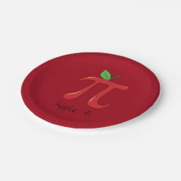 Apple Pi Cute Math Pi Day Party Paper Plates | Zazzle