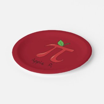 Apple Pi Cute Math Pi Day Party Paper Plates | Zazzle