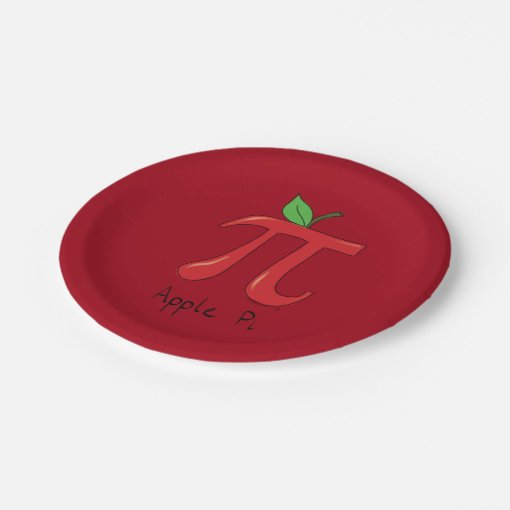 Apple Pi Cute Math Pi Day Party Paper Plates | Zazzle