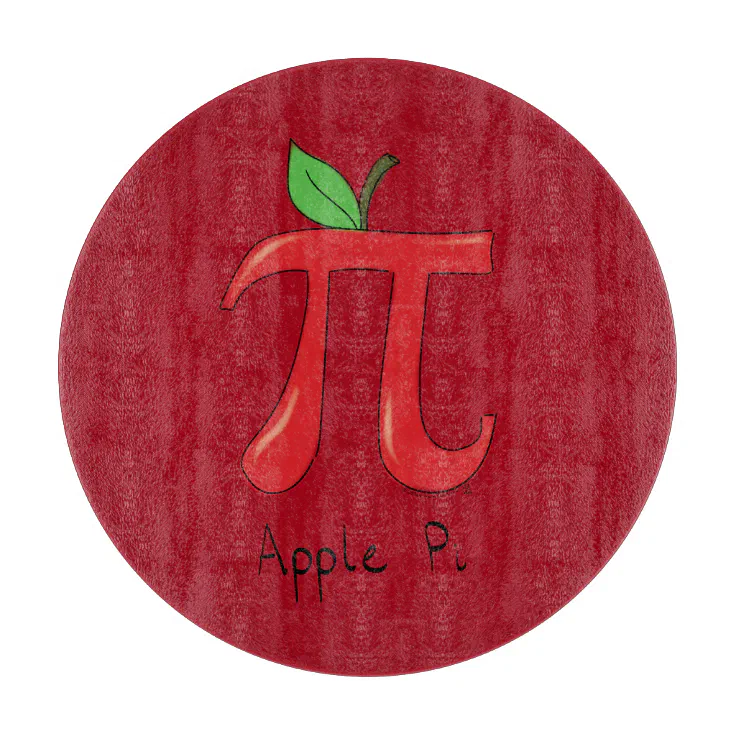 Apple Pi Cute Math Pi Day Pie Cutting Board | Zazzle