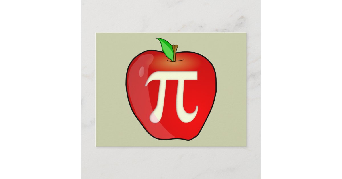 Apple Pi Postcard | Zazzle