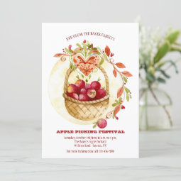 Apple Picking Festival Invitation | Zazzle