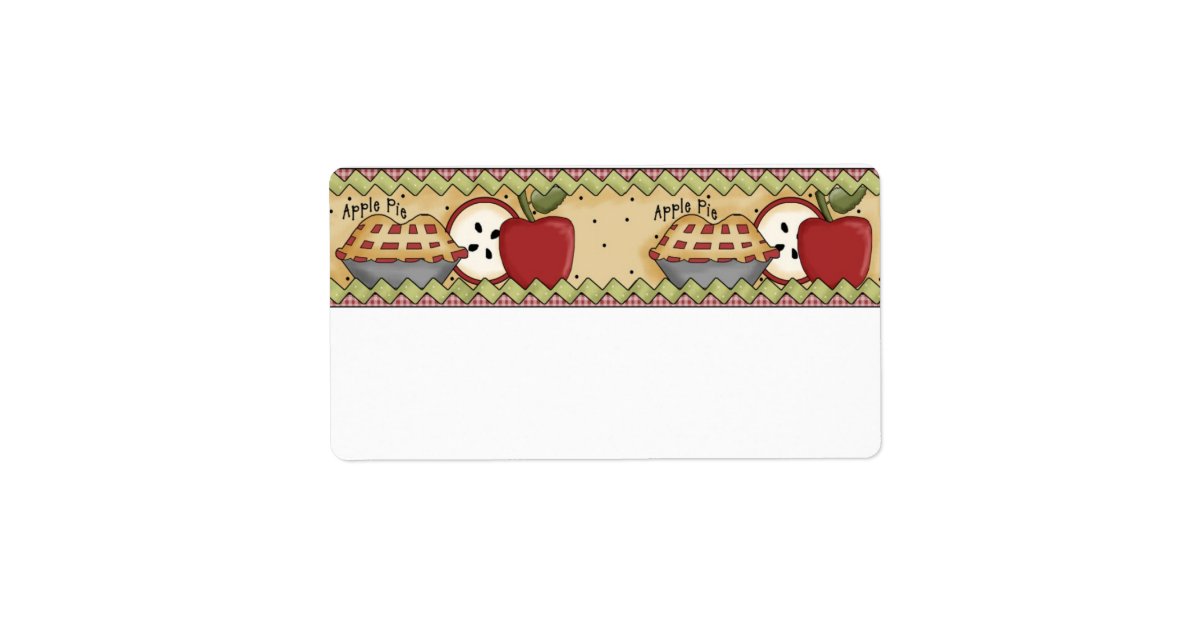 Apple Pie Border Label | Zazzle