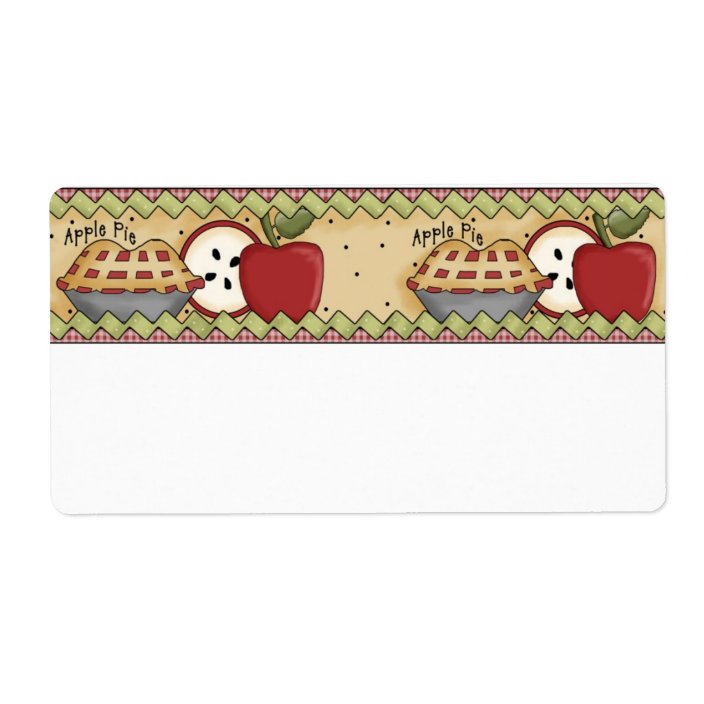 Apple Pie Border Label | Zazzle.com
