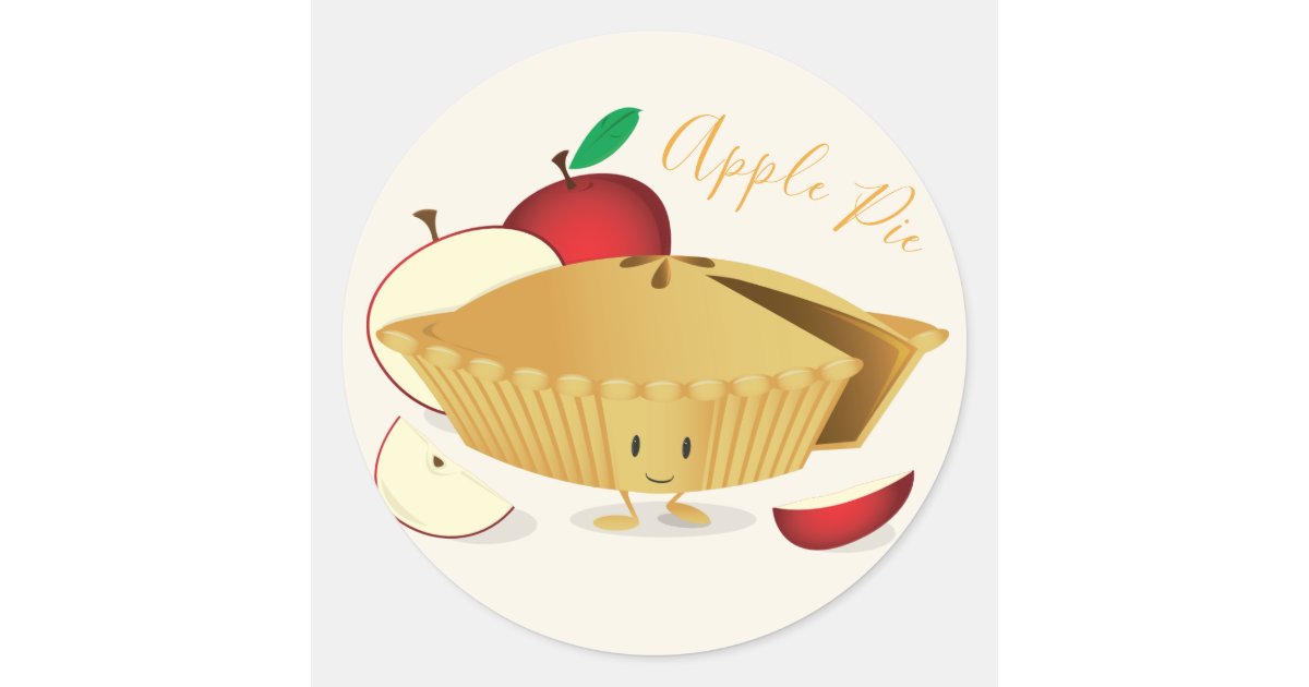 Apple Pie Character | Sticker | Zazzle