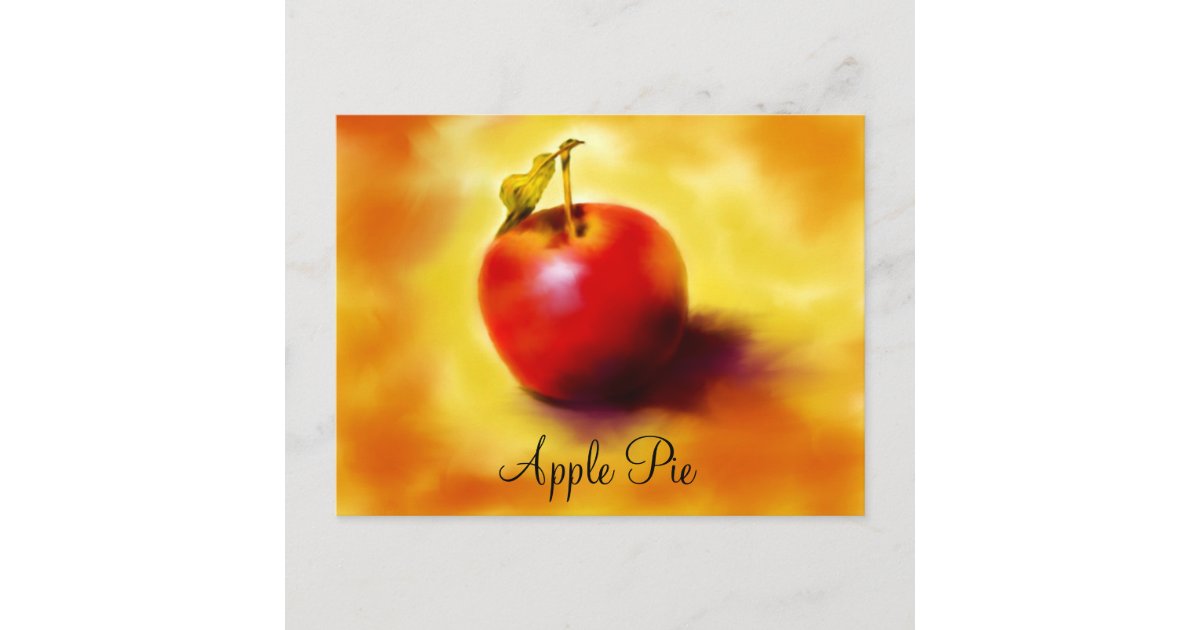 Apple Pie Recipe Card | Zazzle