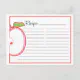 Apple Recipe Card | Zazzle