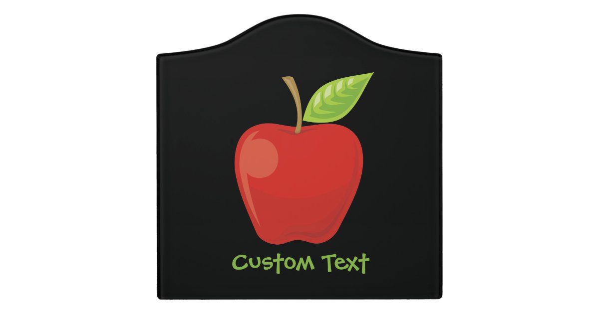 Apple Red Door Sign | Zazzle