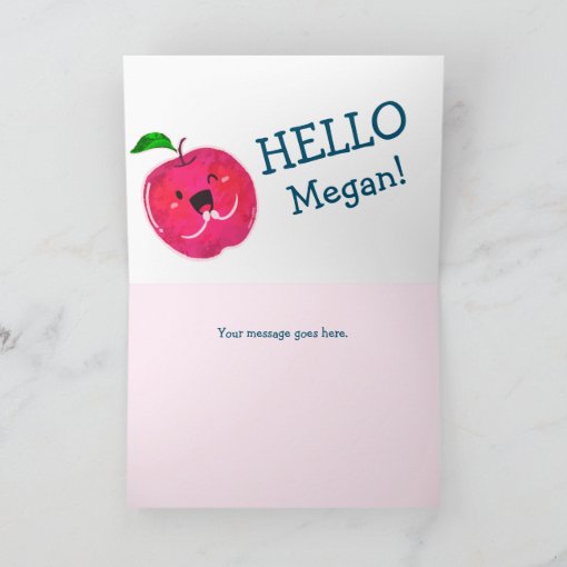 Apple-solutely Wonderful | Apple Pun Card | Zazzle