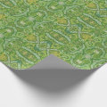 Apple Stripe Bohemian Arabesque Pattern Chartreuse Wrapping Paper | Zazzle