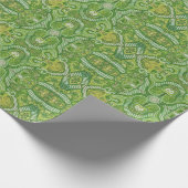 Apple Stripe Bohemian Arabesque Pattern Chartreuse Wrapping Paper | Zazzle