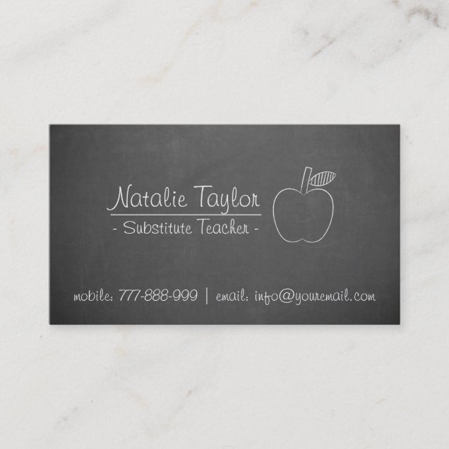 Substitute Teacher Business Cards | Zazzle