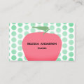 apple teacher business card | Zazzle