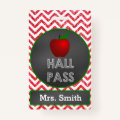 Apple Teacher Hall Pass for Classroom Badge | Zazzle
