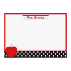 Apple Teacher Stationery/Note Cards | Zazzle